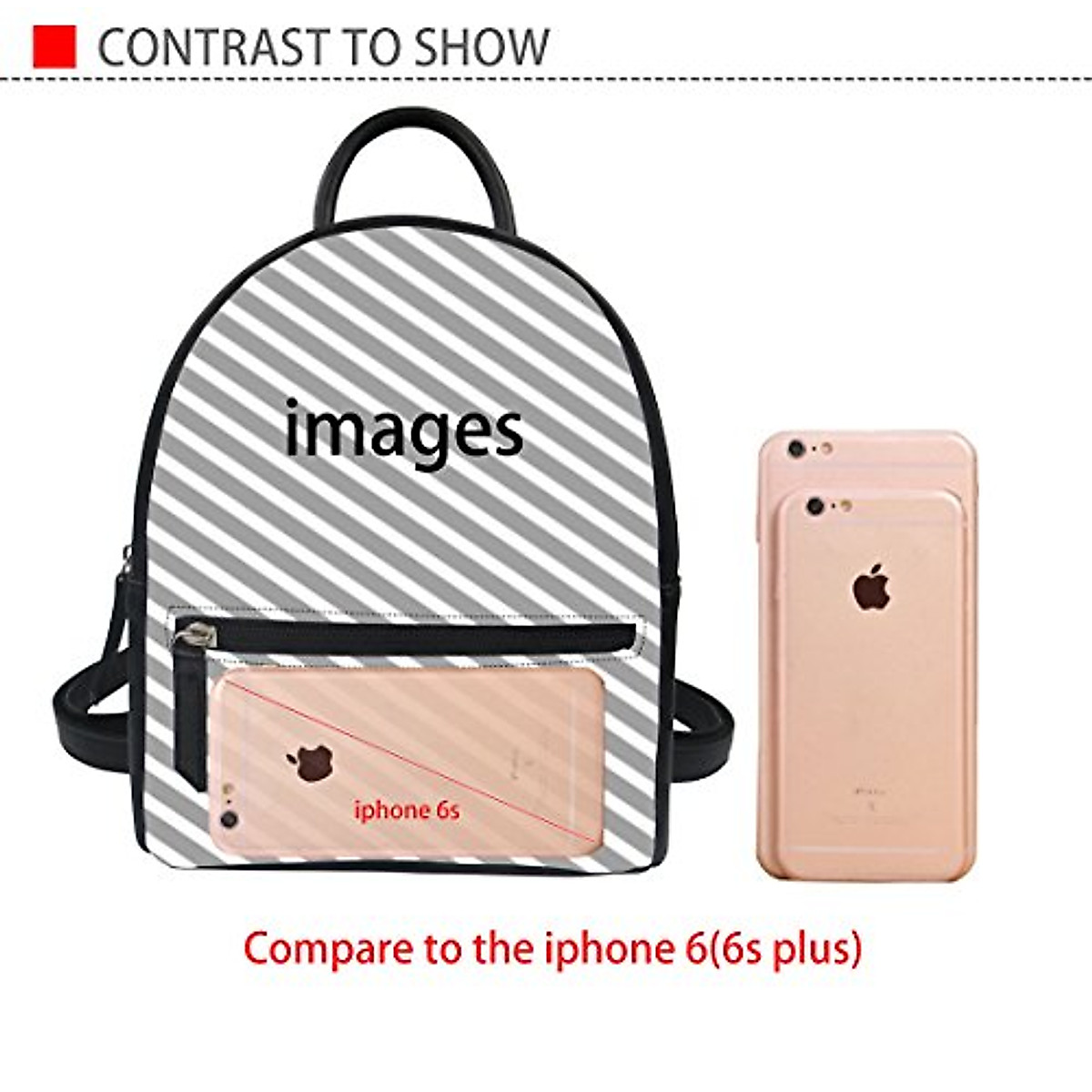 GOSTONG Custom Mini Backpack Purse Girls Pu Leather Small Travel Daypacks Bag