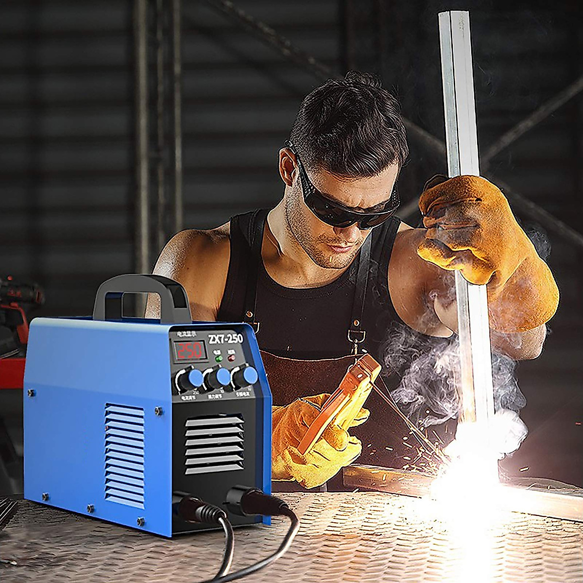 QWEASDF Welder, Welding Machine, A Full Set of Accessories for Household 220v Inverter Automatic Industrial-Grade Portable Welding,1