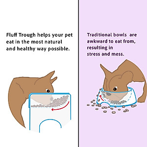 Fluff Through Elevated Dog Bowl for Large Dogs Food – Dog Feeding Station with Vet Approved & Non-Toxic Silicone Bowl Insert - Raised Dog Bowl for Large Dogs for Healthy Posture & Digestion (Gray)