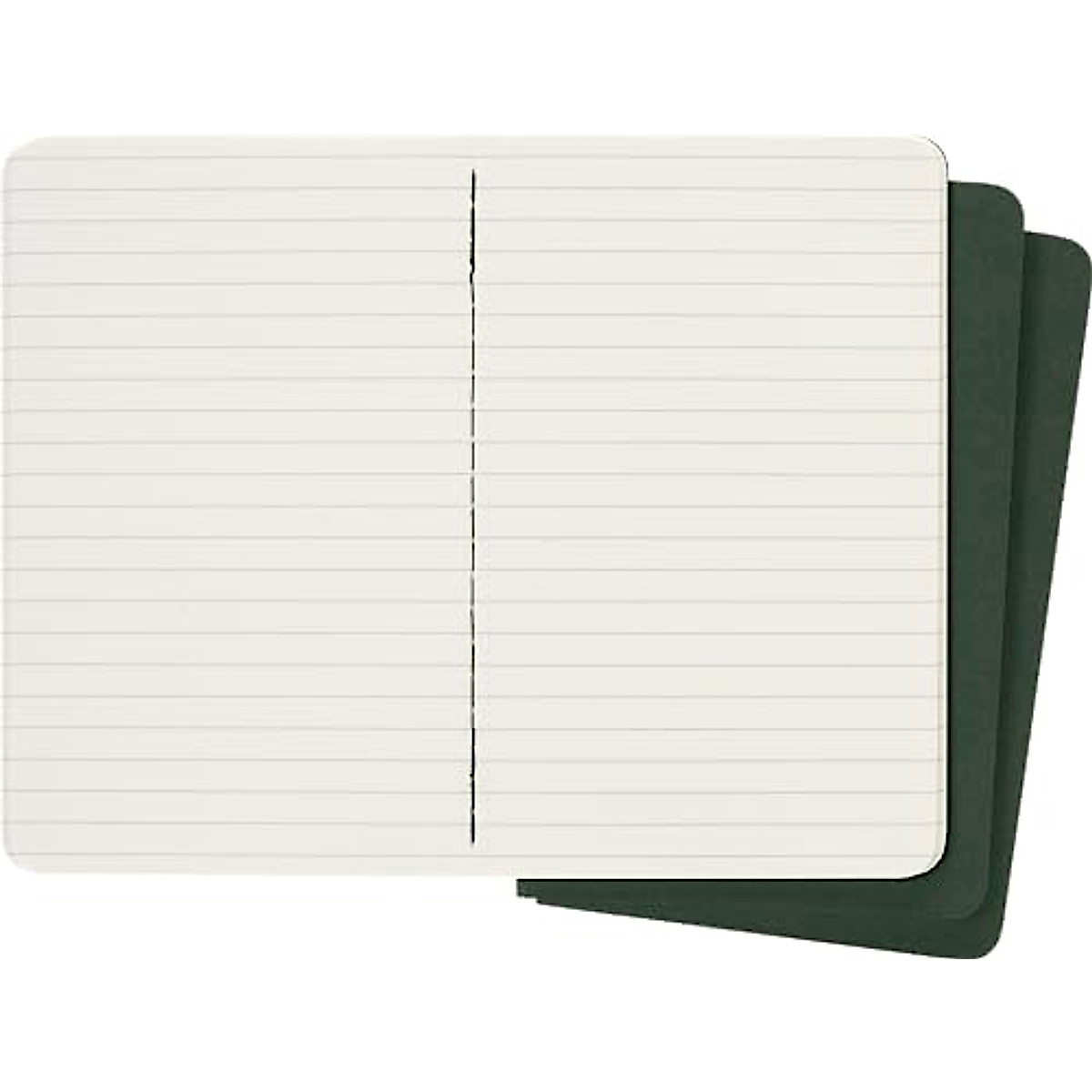 Moleskine Cahier Journal, Soft Cover, Pocket (3.5" x 5.5") Ruled/Lined, Myrtle Green, 64 Pages (Set of 3)