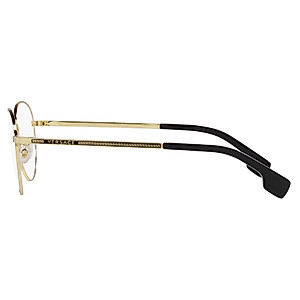 Versace VE 1279 1002 Gold Metal Round Eyeglasses 53mm