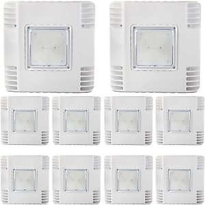 150W LED Canopy Light, 21000LM 5700K Daylight White Super Bright Gas Station Canopy Light,LED Parking Garage Lights(600W HID/HPS Equivalent) IP65 Waterproof, DLC and UL Certified (10-Pack)