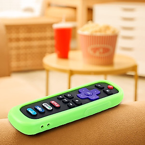 3PACK Case for TCL Roku TV RC280 Remote, Battery Cover for Hisense Roku Remote Replacement Silicone Universal Sleeve Skin Glow in The Dark