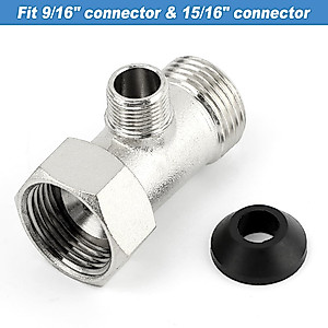 Bidet T Adapter, 3 Way Adapter or Tee Connector (15/16″ x 15/16″ x 9/16″ or 7/8″ x 7/8″ x 3/8″), Bidet Attachment for Toilet