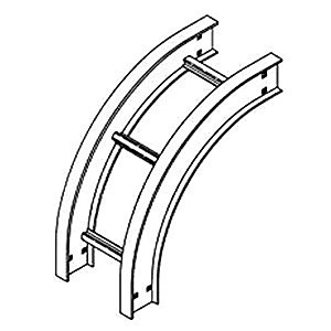 Eaton Electrical - 6A-18-90VO24 - Cable Tray Fitting, 90 Vertical Outside Bend, Aluminum, 27 x 6 x 27 in, 24 in Bend Radius, 6 in. H, 27 in L