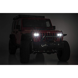 Rough Country LED Headlights 7" Round for 2007-2018 Jeep Wrangler JK - RCH5000