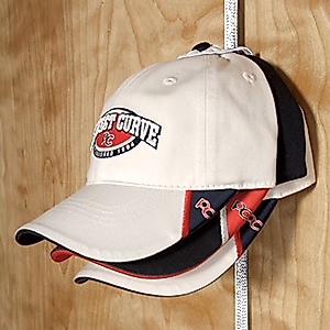 Perfect Curve Cap Rack Pro System – Hat Rack for Baseball Caps | Over Door Organizer | Baseball Cap Organizer |Hat Hangers for Closet |Hat Organizer for Wall | 10 Clips Hold up to 30 caps | White