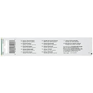 Clover 1053/K Amour Crochet Hook, Size K/6.5mm , Green