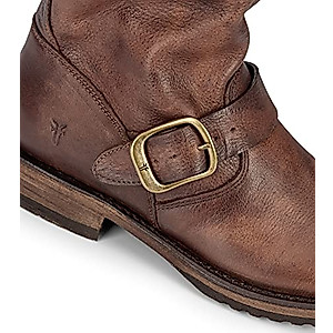 Frye Veronica Short Boots for Women Made from Full-Grain Leather with Antique Metal Hardware, Goodyear Welt Construction, and Rubber Lug Soles – 6 ¾” Shaft Height, Stone - 9 M