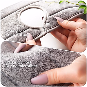 Ternal Sinkmat for Kitchen Faucet, Original Design, Absorbent Microfiber Fabric, Machine Washable Splash Guard & Drip Catcher For Around Faucet Handle [Grey, XL, 1 Pack]