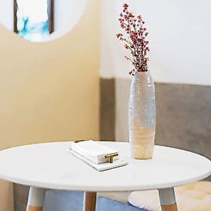 Guest Towel Holder Tray for Bathroom - Marble Tray - White - Bathroom Hand Towel Tray, Paper Guest Towel Holder, Vanity Tray for Bathroom (White)