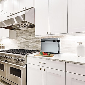 Ninja FT205CO Digital Air Fry Pro Countertop 10-in-1 Oven w/Extended Height, XL Capacity, Flip Up & Away Storage, with Air Fry Basket, Sheet Pan, Broil Rack, Wire Rack & Crumb Tray, Silver (Renewed)