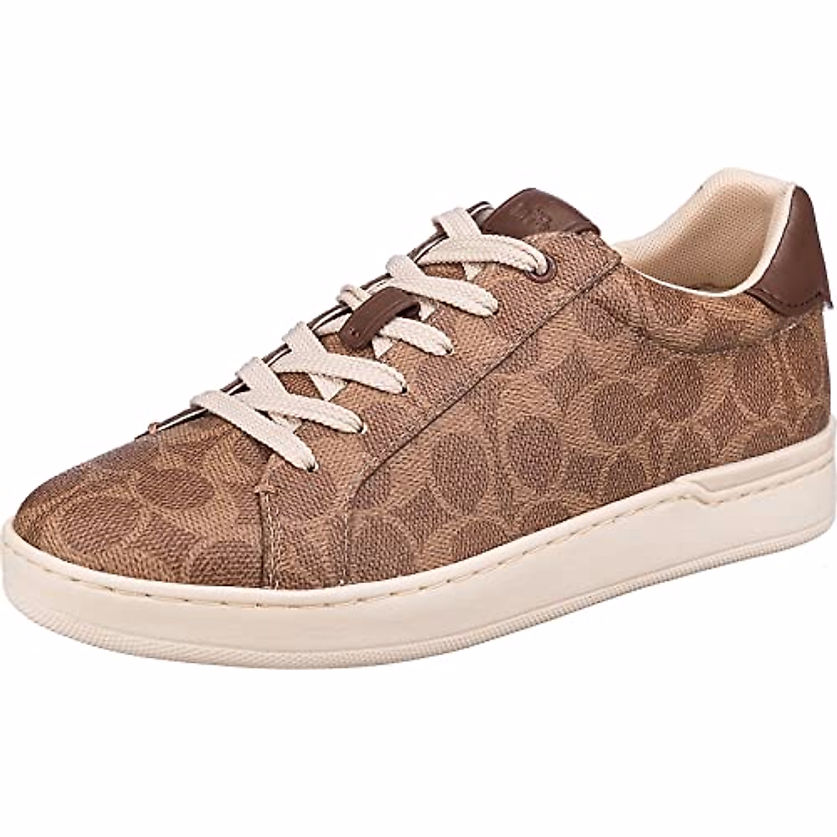 COACH Lowline Low Top for Women - Cushioned Insole, Supportive and Stable Lightweight Casual Sneakers Tan PVC 8.5 B - Medium