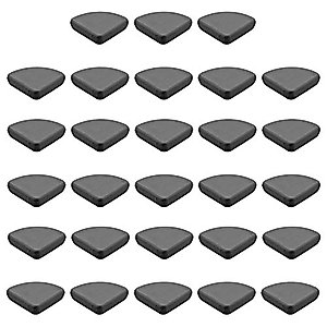 uxcell Corner Guards Edge Protector Furniture Table Corner Protectors Adhesive Soft Silicone Black 30x30x9mm, 28 Pcs