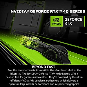 Acer Predator Triton 14 Gaming/Creator Laptop | 13th Gen Intel i7-13700H | NVIDIA GeForce RTX 4050 | 14" WUXGA 165Hz G-SYNC Display | 16GB LPDDR5 | 512GB PCIe Gen 4 SSD | Killer WiFi 6E | PT14-51-78B4