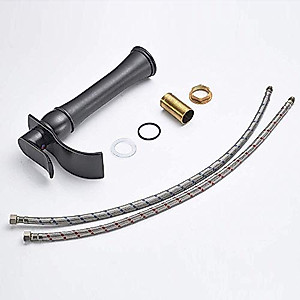 ShiSyan Y-LKUN Kitchen Faucet Sink Basin Faucets Black Bronze Brass Bathroom Faucet Vessel Sinks Mixer Vanity Tap Swivel Spout Deck Mounted Washbasin Faucet