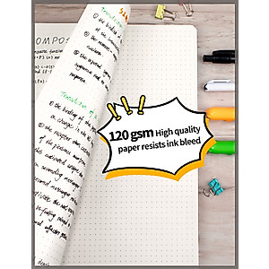 SUNEE Spiral Dotted Notebooks - B5 Spiral Bullet Journals, 120gsm Thick Dotted Paper, 3 Pack Dot Grid Notebook for Women, School, Office, 80 Sheets, 7.6" x 10", Blue, Pink, Transparent