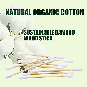 5 Packs Bamboo Cotton Swabs, Wooden Cotton Swabs 1000pcs