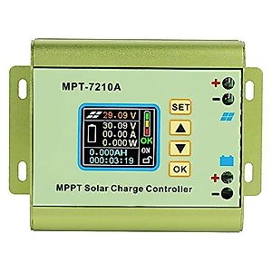 Solar Controller MPPT DC12-60v,MPT-7210A Controller LCD Display Energy Solar Panel Controller Regulator for Lithium Battery