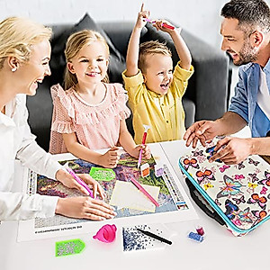 Kuangben Diamond Painting Accessories With70 Slots(30Cylinder+40Square Tube) Resin Diamond Painting Drill Pen,Stainless Steel Tweezer,Ceramic Precision Pen etc. Accessories Kits (Multicolor Butterfly)