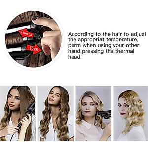 Coidak Hair Waver, 1 Inch 3 Barrel Curling Iron Wand 25mm Hair Crimper, Temperature Adjustable Heat Up Quickly Beach Wave Curling Iron Black
