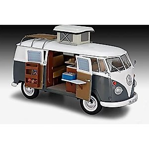 Revell RV07674 07674 VW T1 Camper Model kit 1:24 Scale, Unpainted