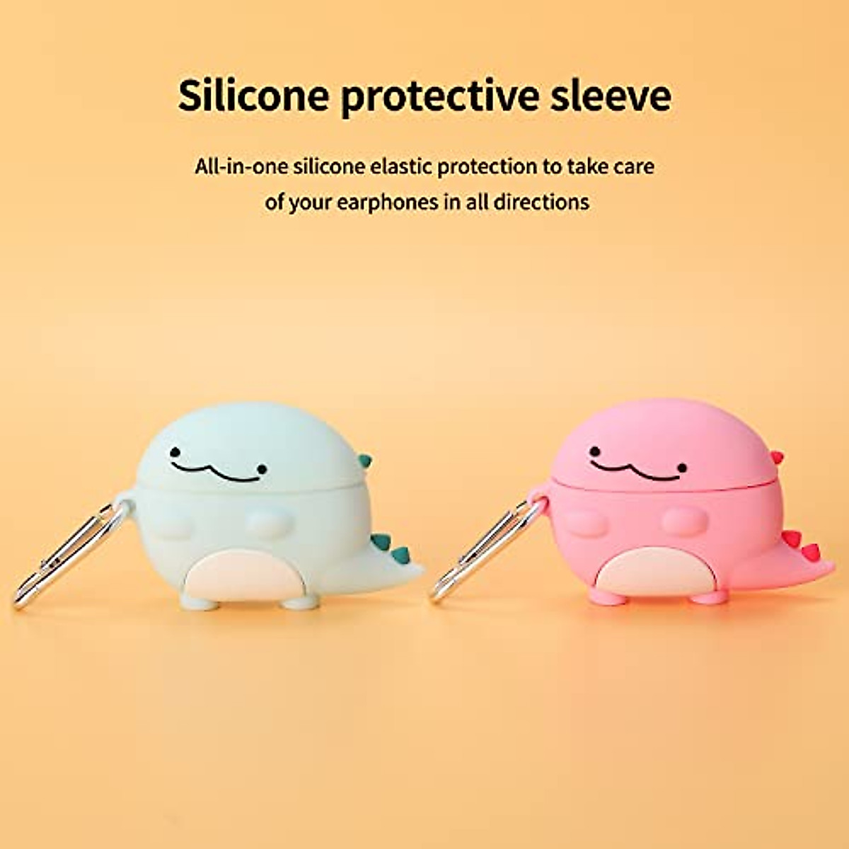 Compatible with Airpod Pro/pro 2nd Generation Case Cover 2019/2022, Cute Cool 3D Cartoon Dinosaur Design, for Girls Women Teens Airpod Pro/pro 2 case (Dinosaur Blue)