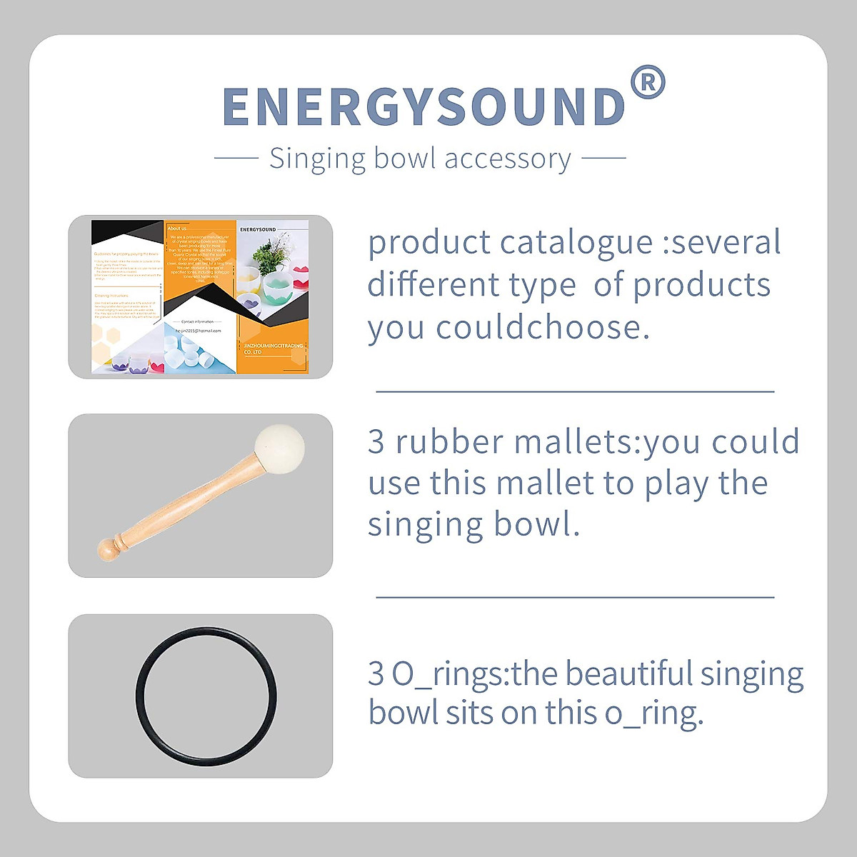 ENERGYSOUND 432 Hz Chakra set of 3 PCS Frosted 11" D, 9" F, 7" B Colored Quartz Crystal Singing Bowl