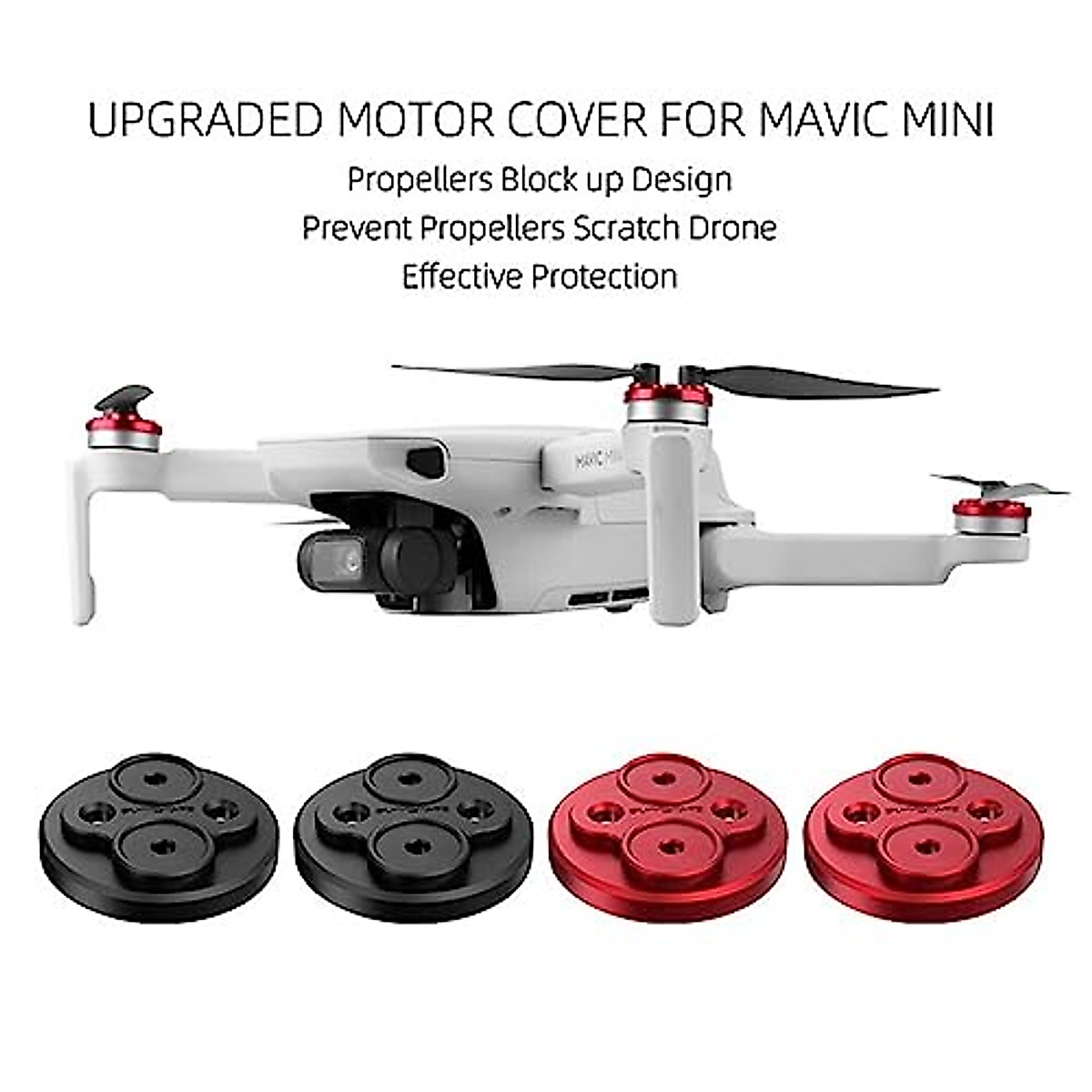 Mavic Mini 3 2 1 Motor Cover Cap Drone Dust-Proof Engine Protector Guard Protective Accessories for DJI Mavic Mini 2 SE 3 Pro (for Mini 1 SE 3 3Pro Red)
