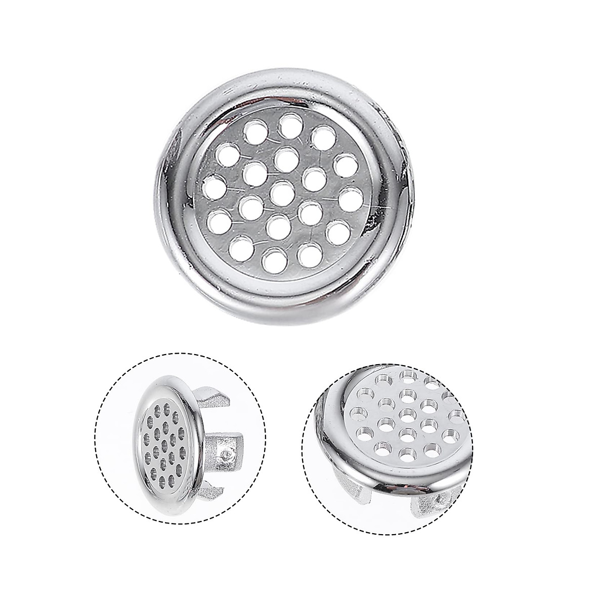 Angoily 20pcs Wash Basin Overflow Ring Kitchen Drain Cap Cover Sink Basin Trim Bathtub Drain Cover Sink Hole Cover Insert Round Hole Insert Spares Sink Trim Ring Plastic Ceramics Round Cap