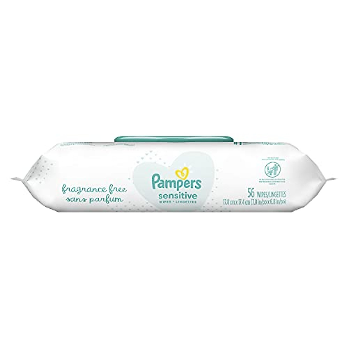 Pampers Sensitive Wipes Travel Pack 56 Count, (Pack of 8)