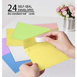 Nihuecne 24 Pack Floral Get Well Cards with Self-adhesive Envelopes, 4"x6" Boxed Prefilled Get Well Soon Greeting Note Cards to Friends, Relatives or Loved One, 24 Unique Designs