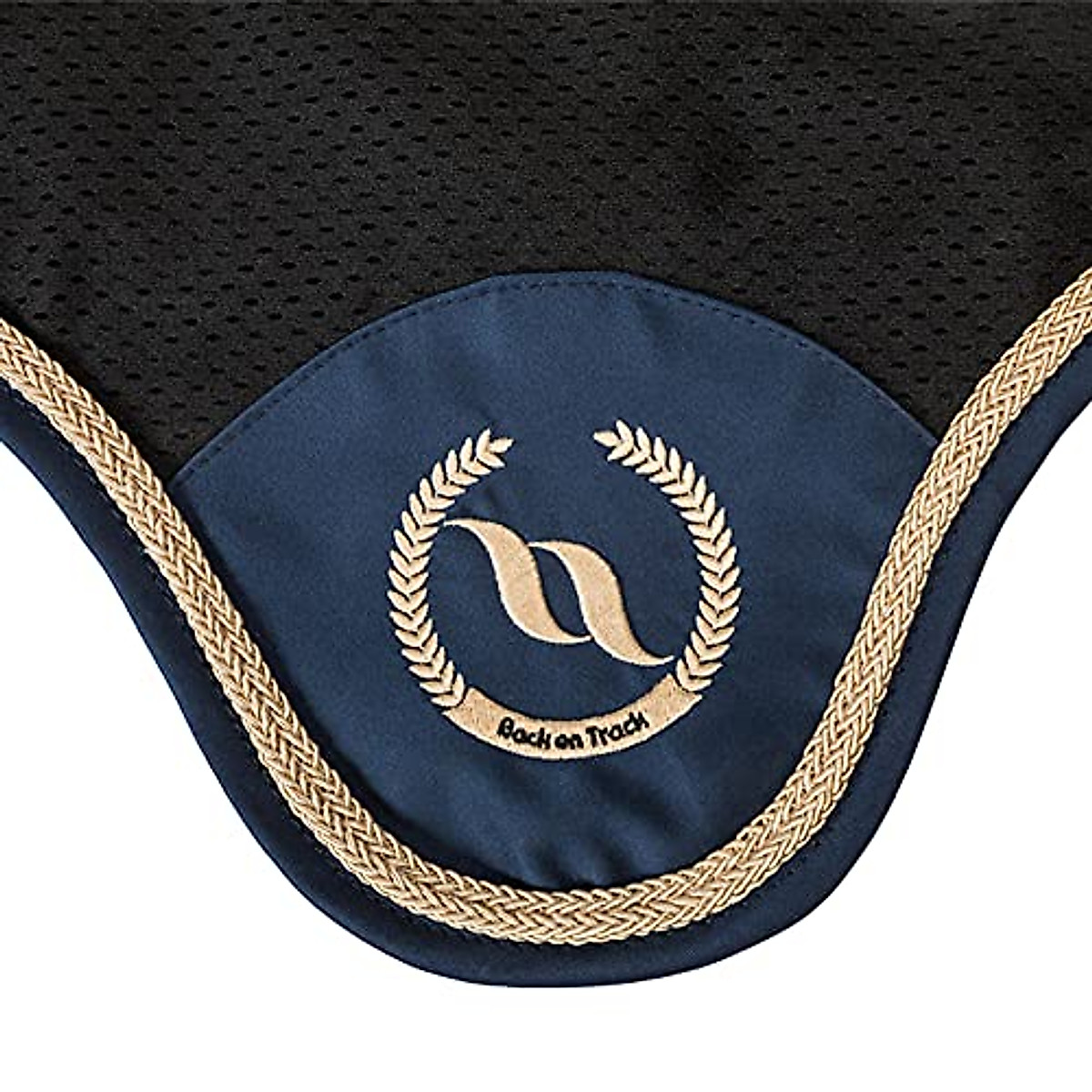 BACK ON TRACK Nights Collection Breathable Mesh Elastic Protective Horse Fly Bonnet with Welltex Technology, Blue Nights, Full