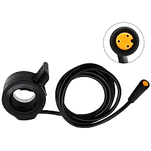 Thumb Throttle Replacement for Bafang Waterproof 3PIN Female Thumb Throttle Accelerator for eBike for BBS01B BBS02B BBSHD Mid Drive Motor eBike Conversion Kits E-Bike Throttle with 17.7 inch Cable