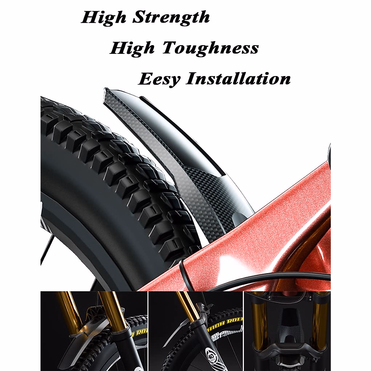 MEGHNA Bike Fenders Set MTB Mudguard Front and Rear Fenders Universal MTB Bike Fenders for 24-29 inch Bike