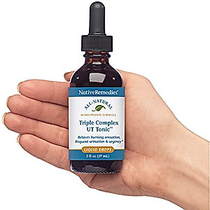 Native Remedies Triple Complex UT Tonic - Natural Homeopathic Formula to Relieve Bladder Irritation, Burning Sensation, Frequent Urination and Urgency - 59 mL