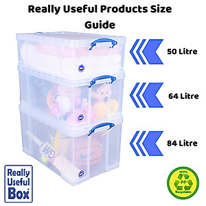 Really Useful Box 64 Litre General Storage - Clear