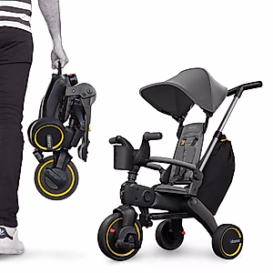 Doona Liki Trike S3, Greyhound - 5-in-1 Compact, Foldable Tricycle - Suitable for Toddlers 10 to 36 Months