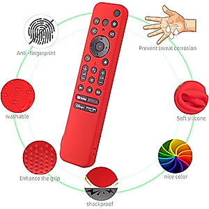 Silicone Cover for Sony RMF-TX800U RMF-TX900U Voice Remote Contorl 2022, Anti-Shock Protective Case Compatible with Sony 4K Ultra HD TV X80K X90K X95K Series Remote(Black)