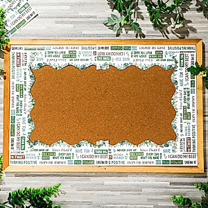 60 Pcs Boho Inspirational Quotes Bulletin Board Border Motivational Bulletin Board Decoration Inspirational Border Paper Scalloped Quote Border for Classroom Office Wall Decors, 12 x 3 Inches