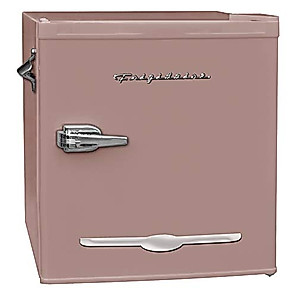 Frigidaire EFR176-CORAL 1.6 cu ft Coral Retro Fridge with Side Bottle Opener. for The Office, Dorm Room or Cabin