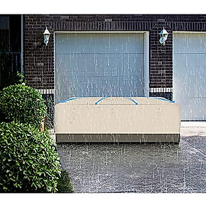 Wisteria Lane Outdoor Furniture Cover Waterproof, Heavy Duty & Waterproof Patio Furniture Cover, Rectangular Outdoor Sectional Cover, 108 X 82 X 28 inches, Beige
