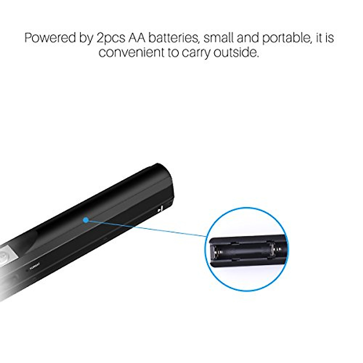 Portable Handheld Scanner, ANNCARY Document Wand Scanner Handheld for Business Photo Picture Receipts Books JPG/PDF Format Selection Micro SD Card Hand Scanner-B