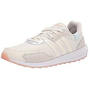 adidas Women's Retrorun Running Shoe, Chalk White/Chalk White/Halo Mint, 6.5