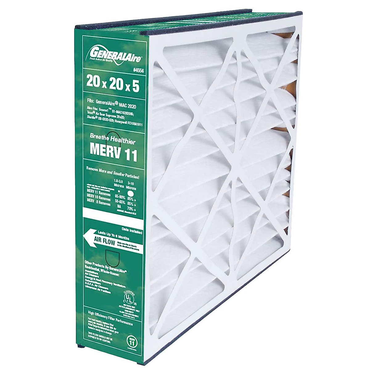 GeneralAire ReservePro # 4556 20" x 20" x 5" Air Filter, MERV 11-6FM2020 (1-Pack)
