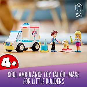 LEGO Friends Pet Clinic Ambulance 41694 Building Kit; Birthday Gift for Kids Comes with Children’s Vet Kit; Animal Rescue Toy Playset for Kids Aged 4 and up (54 Pieces)
