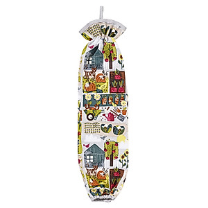 Grocery Plastic Bag Holder Dispenser with Decorative Print on Fabric | Storage Saver Cloth Sacks to Recycle and Reuse Plastic Bags | Set of 2 Hanging Grocery Bag Keeper