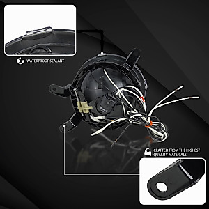 Autozensation Compatible with 2005-2009 Ford Mustang Gt Clear Lens Fog Lights Halo + H10 Bulbs Included L+R Pair