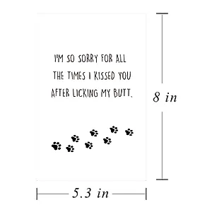 Comting Funny Card for Dog Mom Dad, Hilarious Birthday Card From Dog, Dog Cat Lover Birthday Mother's Day Card