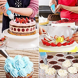 EOTCT Russian Piping Tips Set 27 pcs Cake Decorating Supplies Kit Ball Piping Nozzles Decorating Tools Airbrush Kit for Baking DIY Cream Cake Cupcake